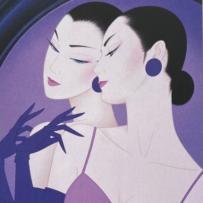 「SHUNA」鹤田一郎美人画套装E 栩栩如生色彩魅力 日本原版明信片