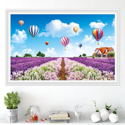 大自然风景画墙贴自粘墙壁装饰贴纸墙纸墙贴画沙发墙面壁画背景墙