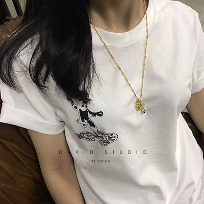 十字架大小号情侣真钻网红同款