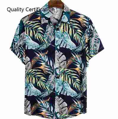 hawaiian Shirt Blouse Cotton Casual Floral Beach Shirts Summ