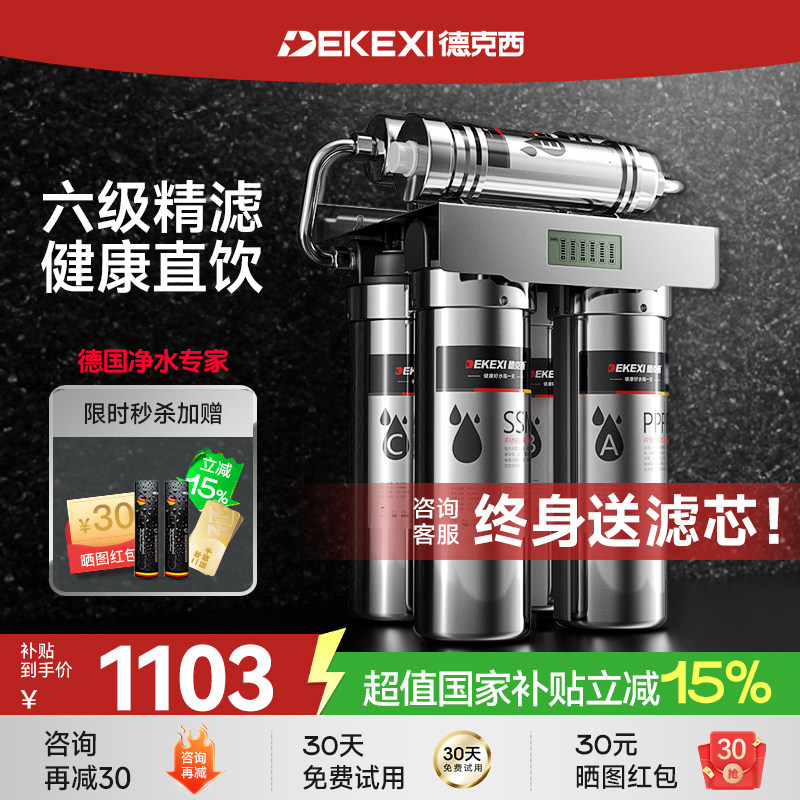 德国德克西政府补贴净水器家用直饮厨房商用自来水前置过滤器净水