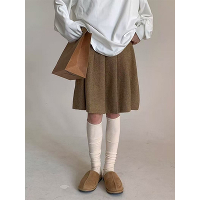 秋冬显瘦毛呢裙学院百搭半裙