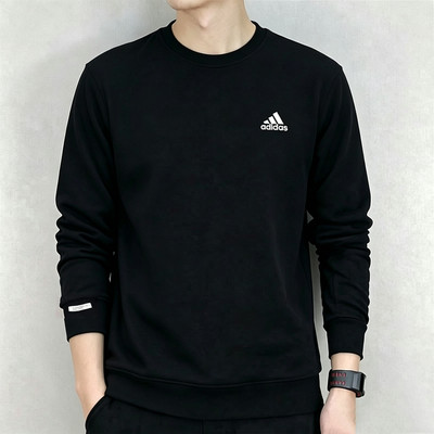 Adidas圆领卫衣休闲长袖外套