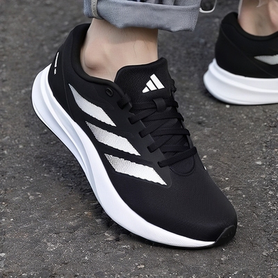 阿迪达斯男鞋夏季新款休闲耐磨网面透气Duramo缓震跑步鞋男ID2704