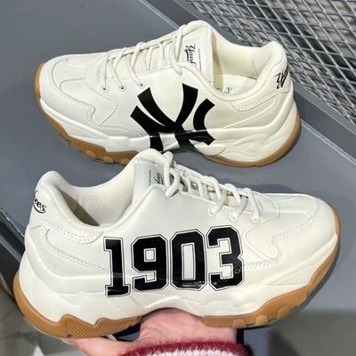 MLB经典大Logo百搭面包增高鞋