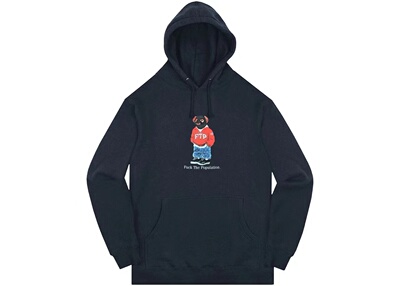 【现货】FTP polo bear hoodie纯棉卫衣FUCKTHEPOPULATION美潮