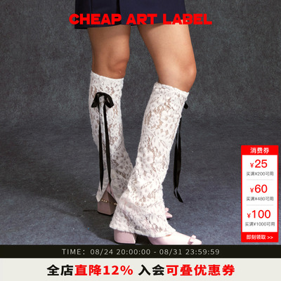 cheapartlabel蕾丝蝴蝶结袜套