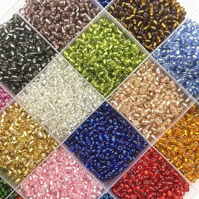 New 15g/lot 2mm 3mm 4mm Line Effect Charm Czech Glass Seed B