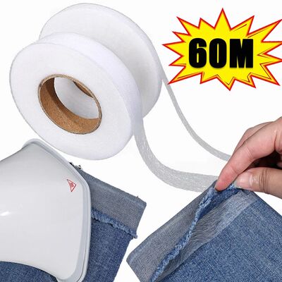 60M Pants Hem Tape Self-Adhesive Edge Shorten Paste Tape DIY