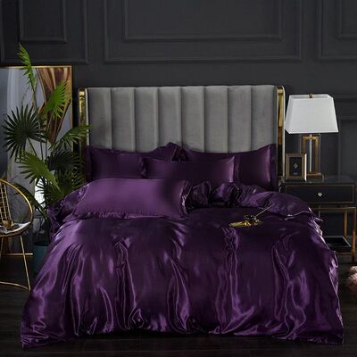 NEW Rayon Bedding Set Single Double Queen Size Duvet ver Set