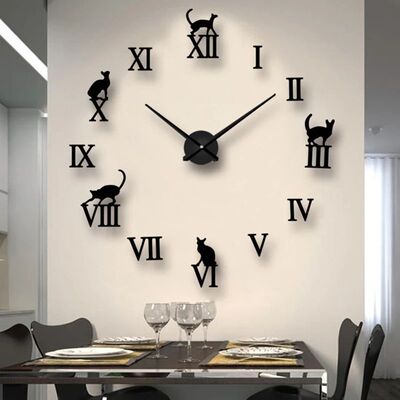2024 NEW Large Wall Clock Quartz Needle 3D DIY Decorative Ki