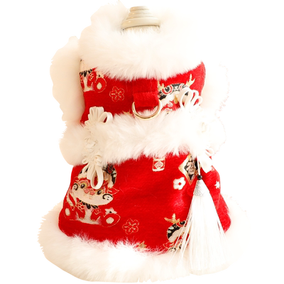 Accope猫咪狗狗腰扣奶龙拜年唐装