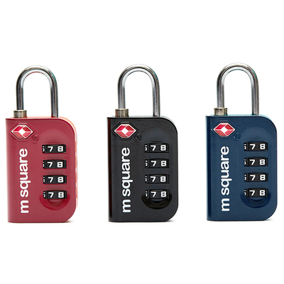 msquare海关锁挂锁行李箱密码锁转盘钢丝绳背包防盗储物柜健身房
