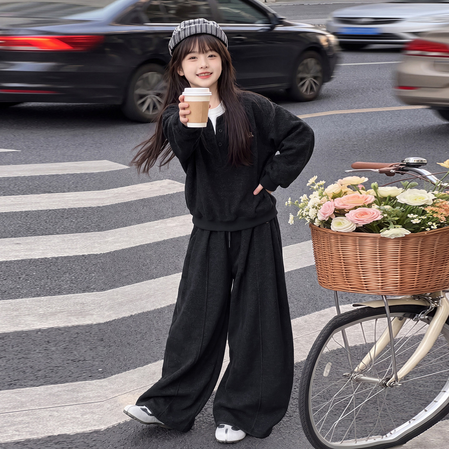 女童套装秋装2026新款女大童春秋款上衣裤子初中生休闲运动两件套