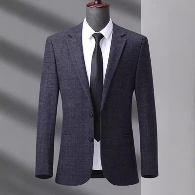 男士西8810服装务单西中年品男牌韩版修身高档男式外套格商子秋冬