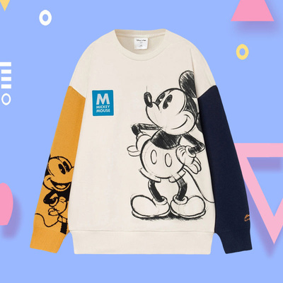 李宁正品童装冬新款卡通宽松运动休闲舒适套头卫衣YWDR487