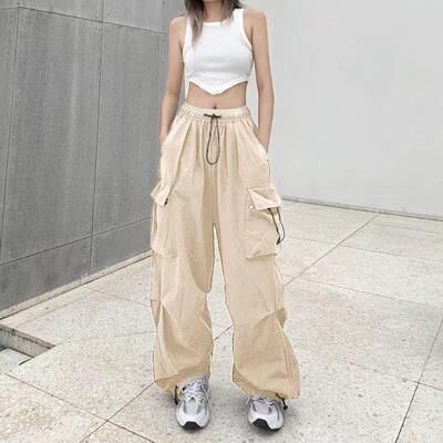 Vintage Cargo Pants Baggy Jeans Women Fashion 90s Streetwea