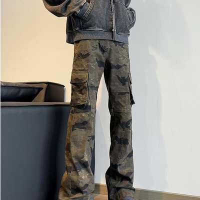 美式vibe高街迷彩工装裤男潮牌