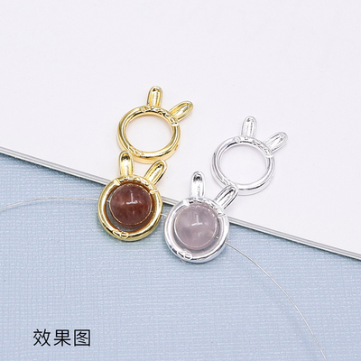 S925纯银圆环圆套珠框圈