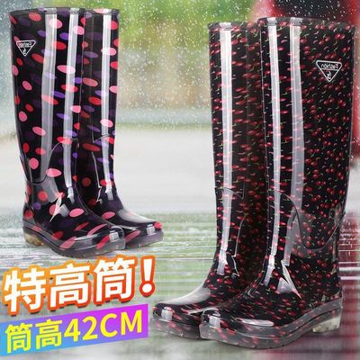 特高雨鞋防水防滑保暖女士加绒雨靴胶鞋套鞋长筒水靴水鞋成人高筒