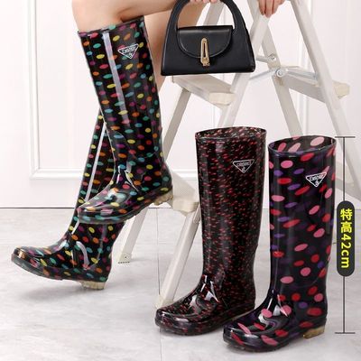 长筒特高雨鞋防水防滑保暖女士加绒雨靴胶鞋套鞋水靴水鞋成人高筒