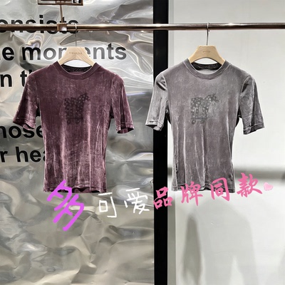 商场同款小马印花圆领短袖T恤女26春季新款正肩上衣BDT1YD2908