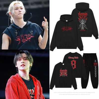 STRAYKIDS世巡演唱会dominATE澳洲场周边同款衣服套头连帽衫男女
