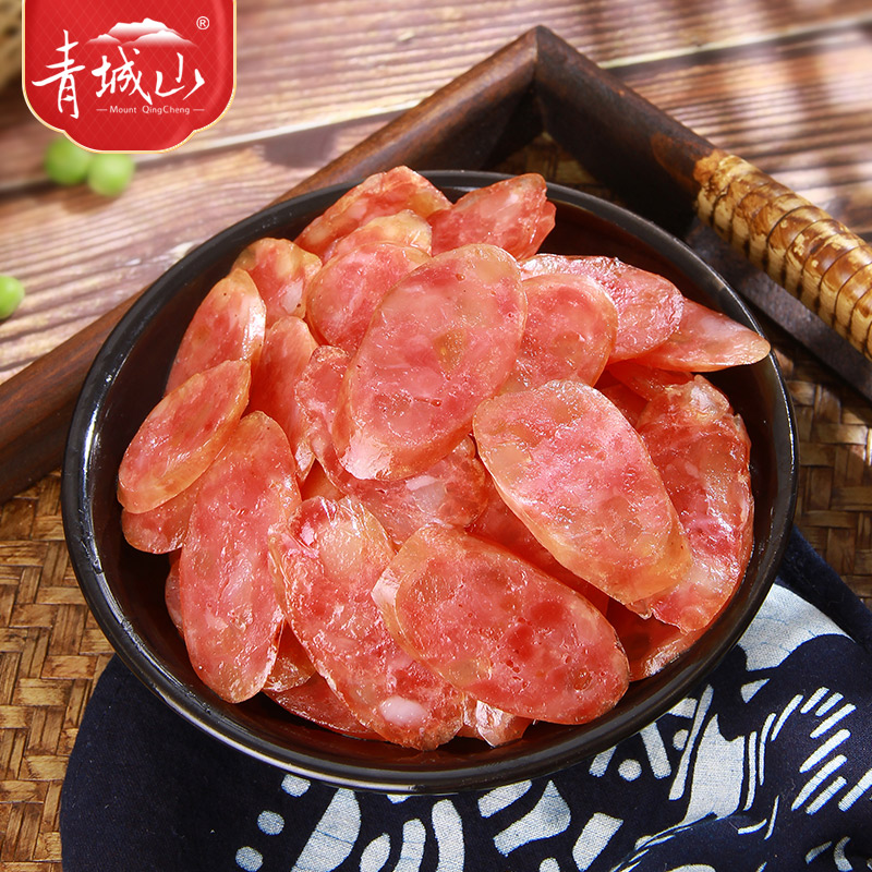 青城山广味香肠458g广式腊肠甜味小香肠四川特产小吃美食好腊肉_虎窝淘