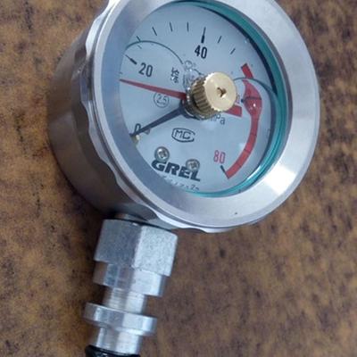 BZY-80煤矿用液压支架不锈钢双针耐震压力表快速接口KJ10DN10