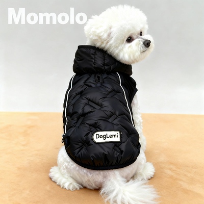 Momolo狗狗衣服羽绒服中小型犬泰迪比熊冬季羽绒保暖防寒羽绒马甲