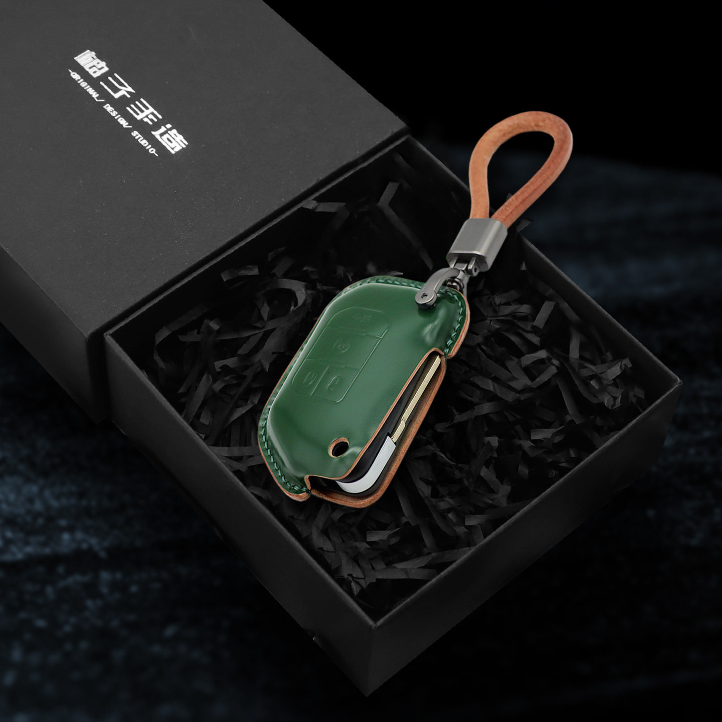 适配jeep吉普牧马人/自由光/指南者真皮手工钥匙套马臀皮车钥匙包