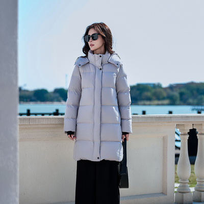 2025年冬季新品95白鸭绒极寒中长款加厚小个子羽绒服女过膝时尚