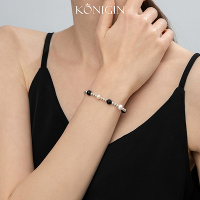 天然淡水珍珠手链女纯银