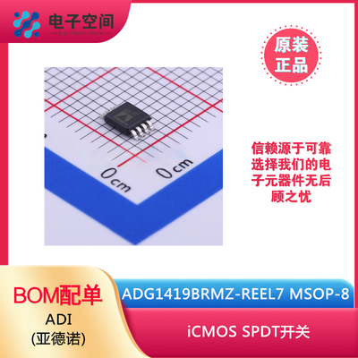 原装正品 ADG1419BRMZ-REEL7 MSOP-8 贴片 iCMOS SPDT开关