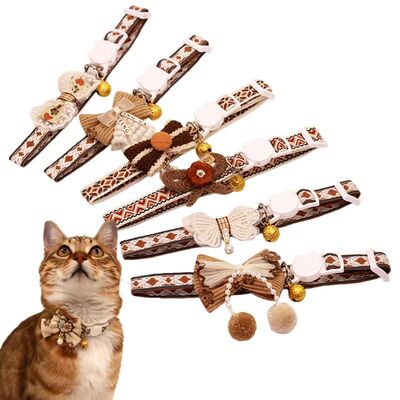 Safe Cat Collar with Bell, Bow Tie, Breakaway Safety Clasp P