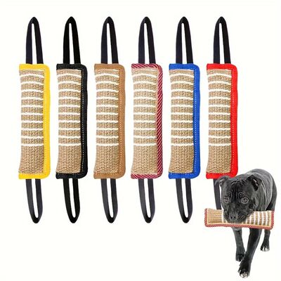 1pc Durable Jute Dog Chew Toy - Bite-Resistant Teething Stic