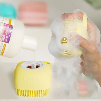 Pet Bath Massage Gloves Soft Safety Silicone For Puppy Dog C