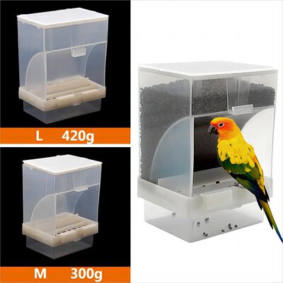 1 Pc Bird Automatic Feeder Parrot Splash Proof Removable Con
