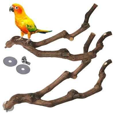 Pet Standing Stick Wild Grape Wood Pole Parrot Cockatiel Par
