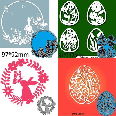 Easter Rabbit Egg Basket Chicken Metal Cutting Dies Scrapboo