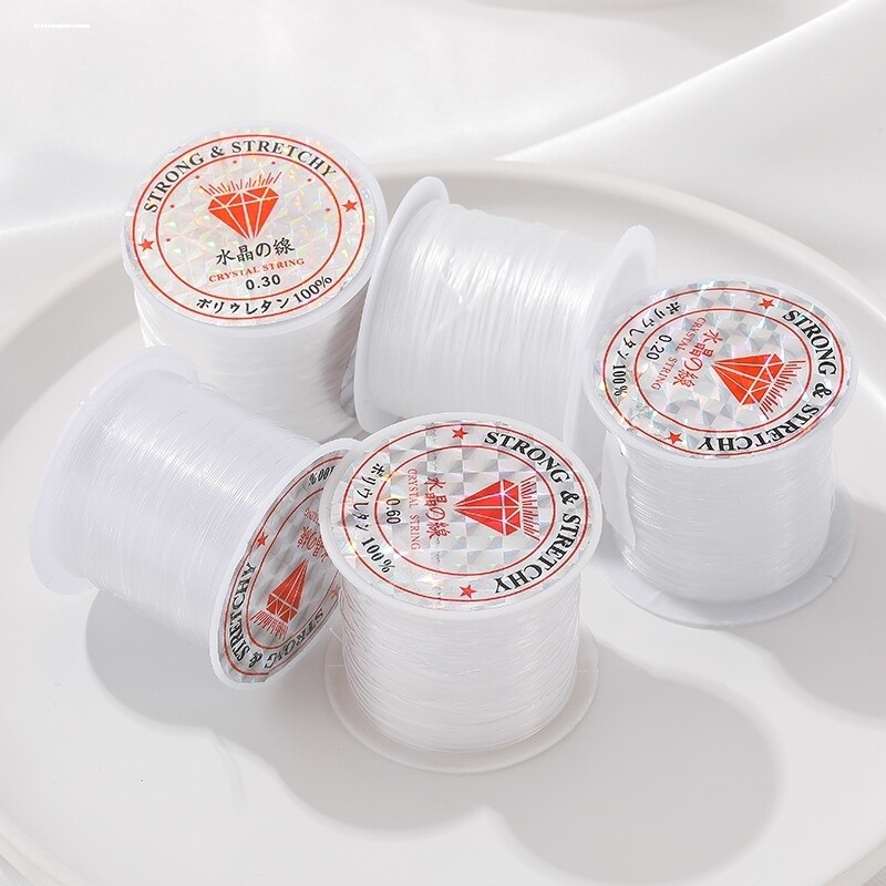 无弹力透明水晶线手工编织穿珠diy手链锁骨链首饰品材料串珠鱼线