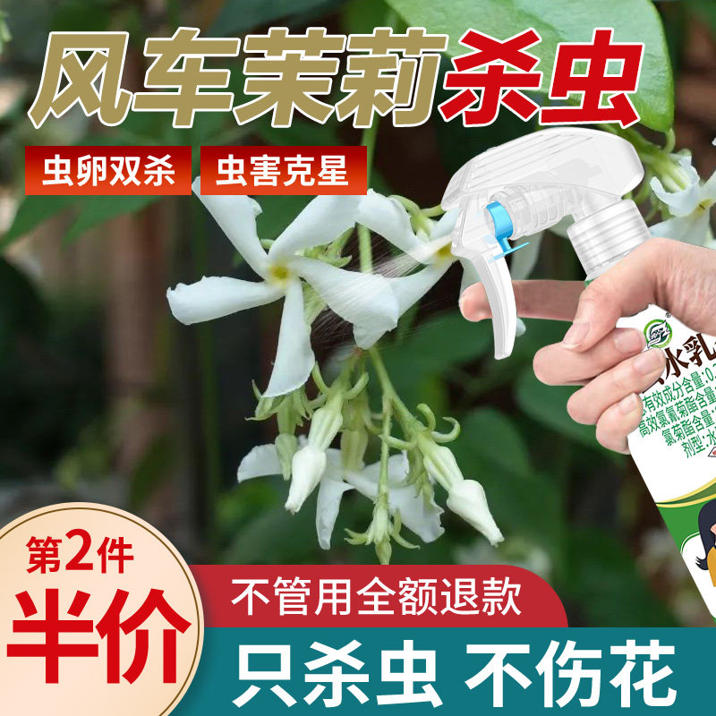 风车茉莉杀虫剂花卉植物土壤灭盆栽小飞虫药蚧壳虫蚜虫打虫家用治