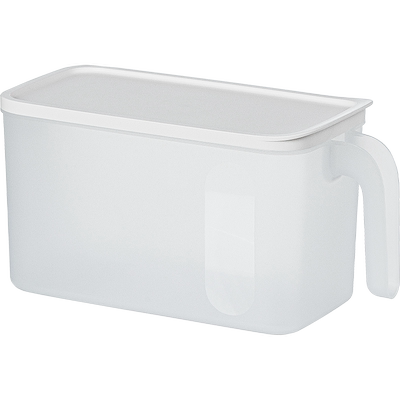 纳川冰箱磨砂收纳盒带手柄保鲜盒