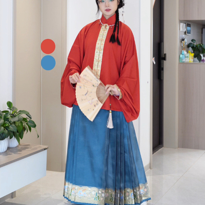 两三松多宝兔织金眉子琵琶袖