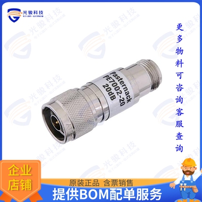 PE7002-20 射频元件20 dB Fixed Attenuator, N Male t
