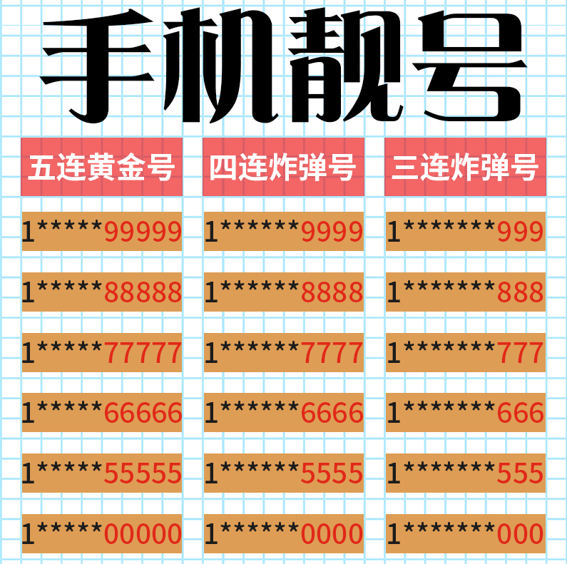 电信手机号亮号中国好号靓号电话卡手机选号码吉祥号全国通用本地_虎窝淘
