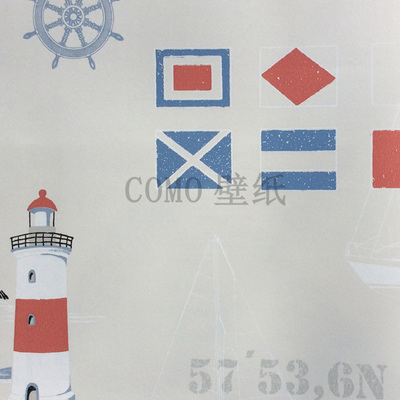 Dreamer儿童房航海男孩墙纸壁纸DE62141 62142 62143 62144 62145