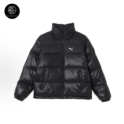 PUMA彪马 PADDED女子秋冬新款立领纯色保暖长袖面包棉服687433-01