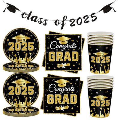 Congrats Grad Party plate cup napkin Banner decoration Congr