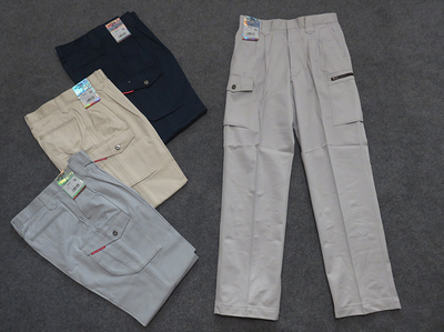 休闲裤外贸纯棉面料厚实两侧